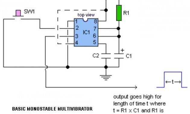 Basic Monostable Multivibrator Circuit Electronic | Electronic ...