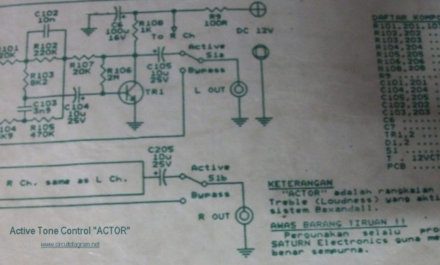 Active Tone Control Circuit Electronic | Electronic Schematic Diagram