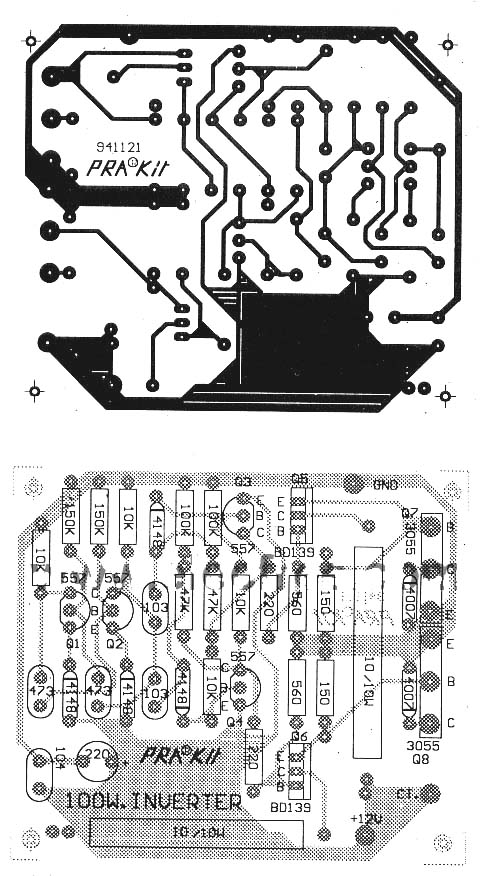 Inverter 100W PCB Layout – Electronic Schematic Diagram