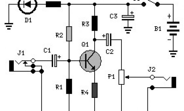Simple Audio Booster | Electronic Schematic Diagram