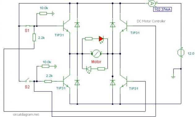 DC motor controller circuit | Electronic Schematic Diagram