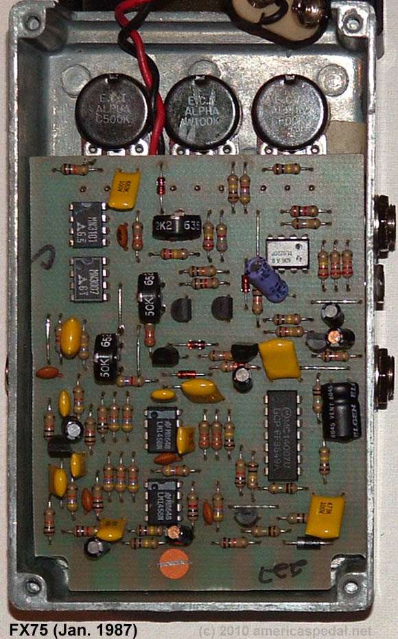 DOD FX75 Flanger Guitar Effect Pedal | Electronic Schematic Diagram