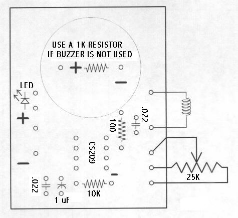 Simple Metal Detector based CS209A | Electronic Schematic Diagram
