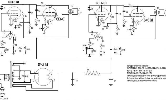 6SQ7-GT tube amplifier | Electronic Schematic Diagram