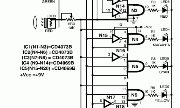 Color Sensor Scheme | Electronic Schematic Diagram