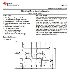 LM833N PDF Datasheet | Electronic Schematic Diagram